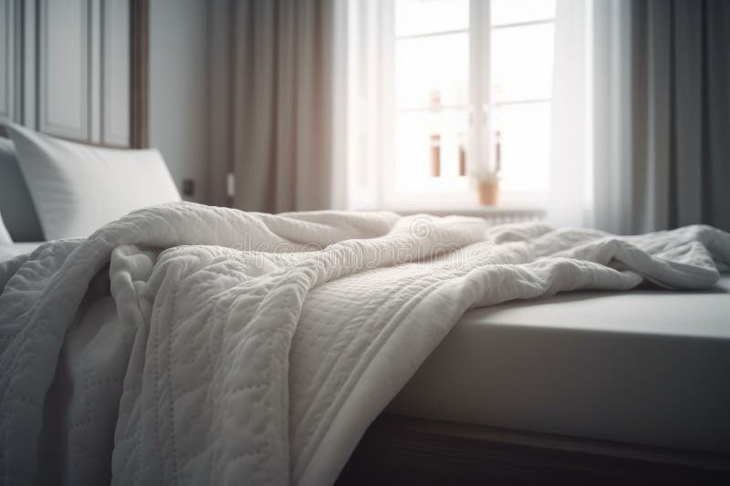 Clean Blank Bed Room. Generate Ai Stock Illustration - Illustration of ...