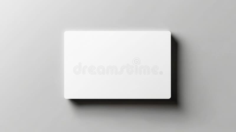 Clean Blank White Card on Soft Grey Background for Professional ...