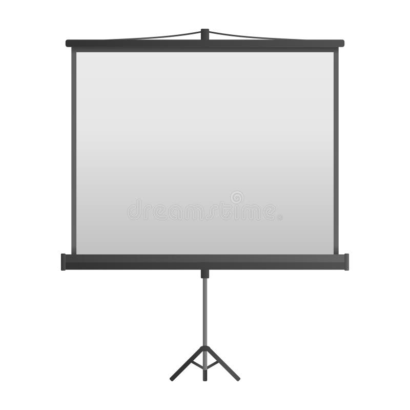 Clean Blank White Projector Screen Vector Stock Illustration ...