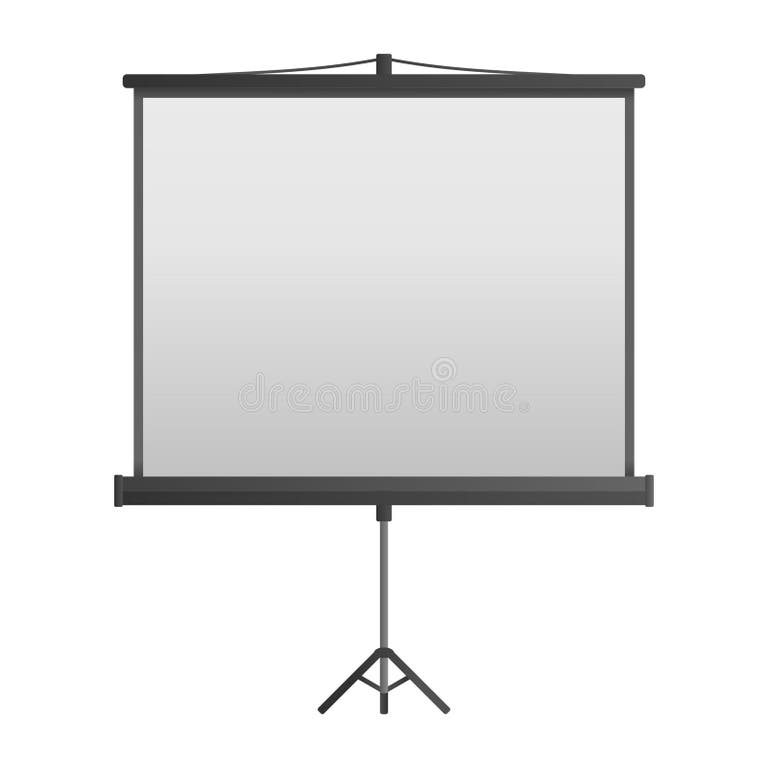 Clean Blank White Projector Screen Vector Stock Illustration ...