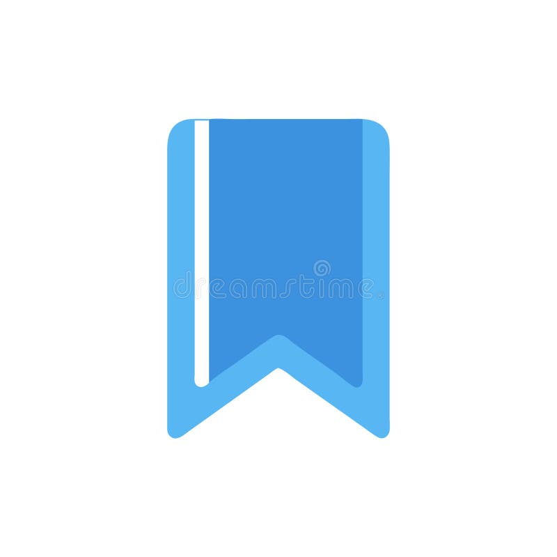 Blue Bookmark Isolated on White Backround for Web Design Stock Photo ...