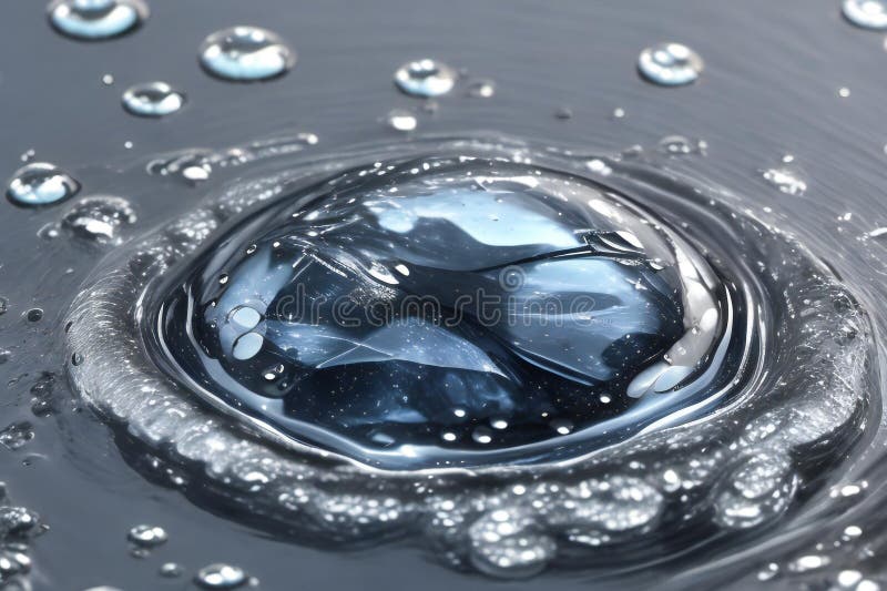 Sparkling Blue Drops in a Clear Ocean Stock Illustration - Illustration ...