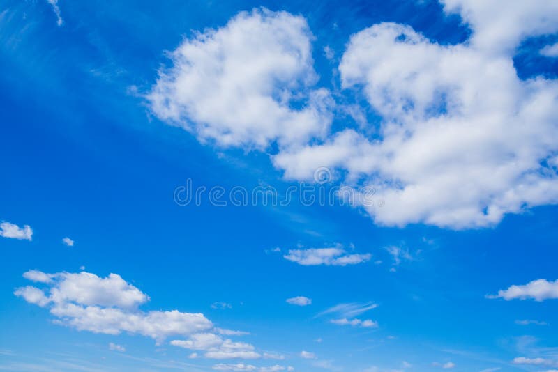 Clean Blue Limitless Sky with Clouds Stock Image - Image of climate ...