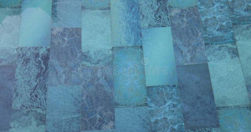 Clean Blue Rectangular Pool Tile Under Pool Water Background Stock ...