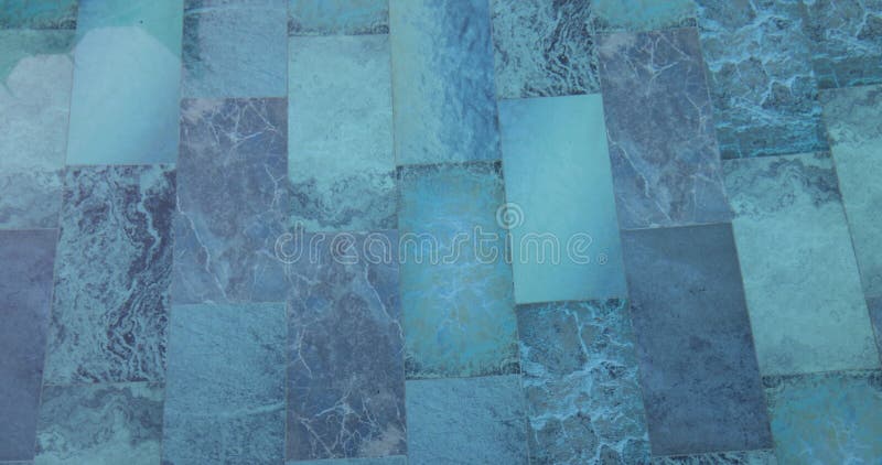 Clean Blue Rectangular Pool Tile Under Pool Water Background Stock ...