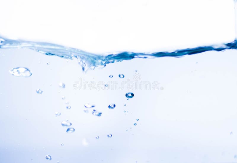 Clean Blue Water Splash on White Background Illustration Stock Photo ...