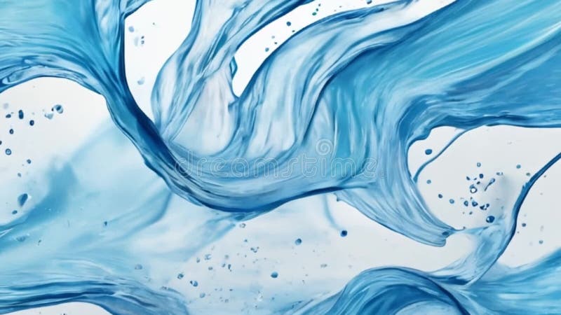 Clean Blue Water Wave Swirl Splash, Motion Stock Video - Video of ...