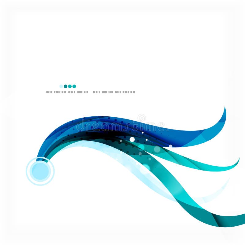 Clean Blue Wave Lines on White Stock Vector - Illustration of header ...