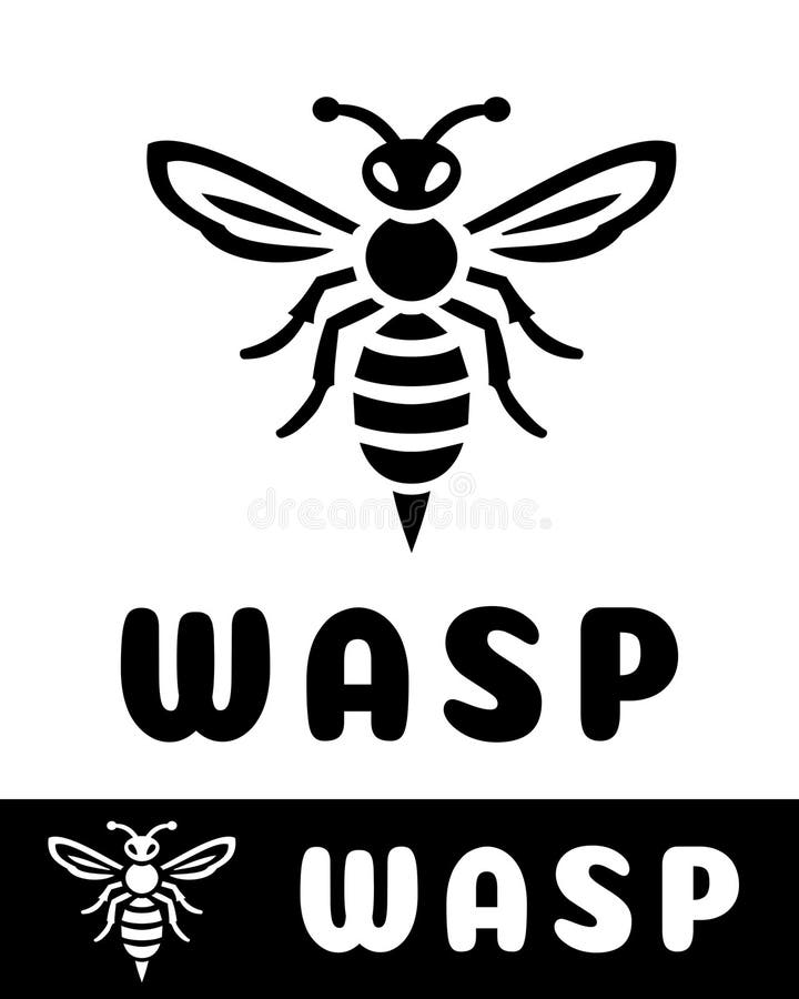 Clean and Bold Wasp Logo Design Featuring Sharp Details and a Modern ...