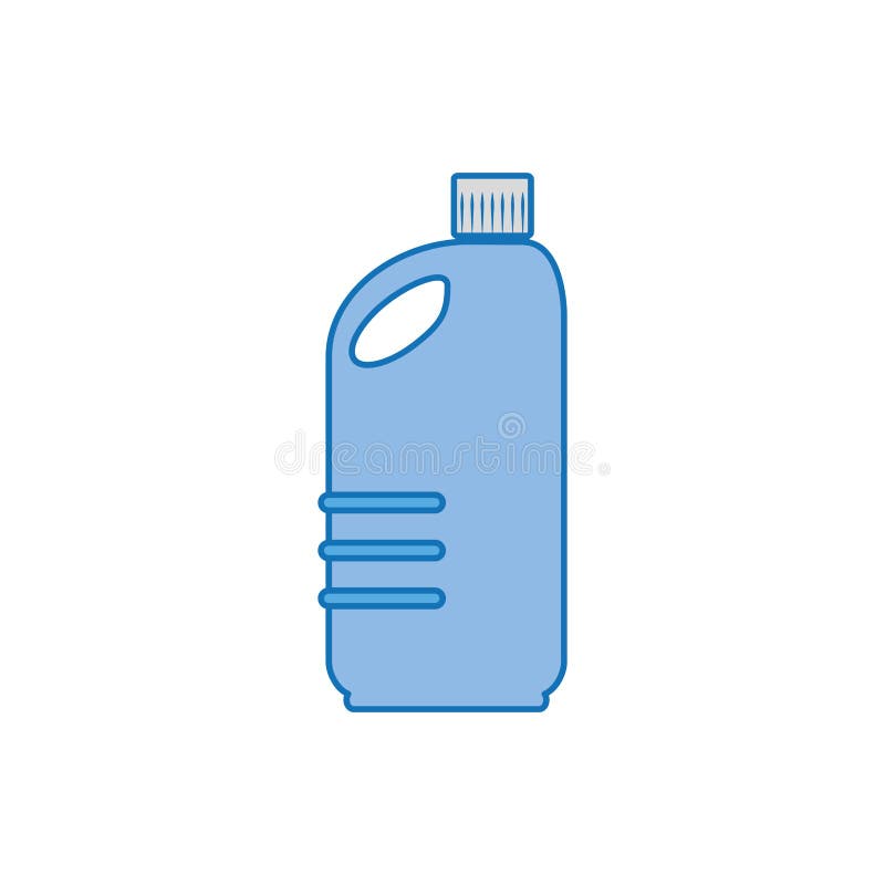 Clean Bottle Plastic Fill Icon Blue Stock Vector - Illustration of ...