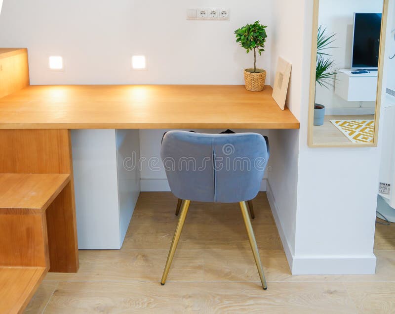 A Clean and Bright Corner Perfect for Study or Work Stock Image - Image ...