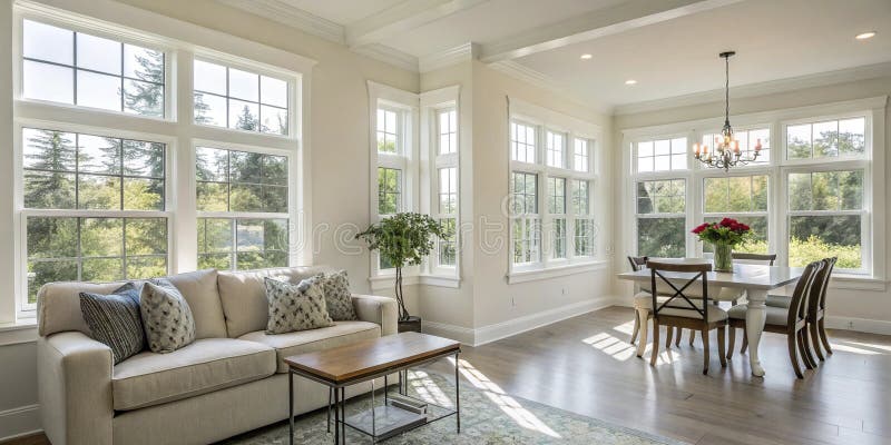 Clean Bright Great Room Couch Dining Area Stock Photos - Free & Royalty ...