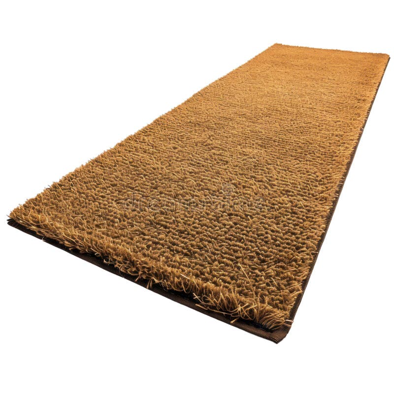 Clean Brown Coir Doormat is Lying on the Floor Stock Image - Image of ...
