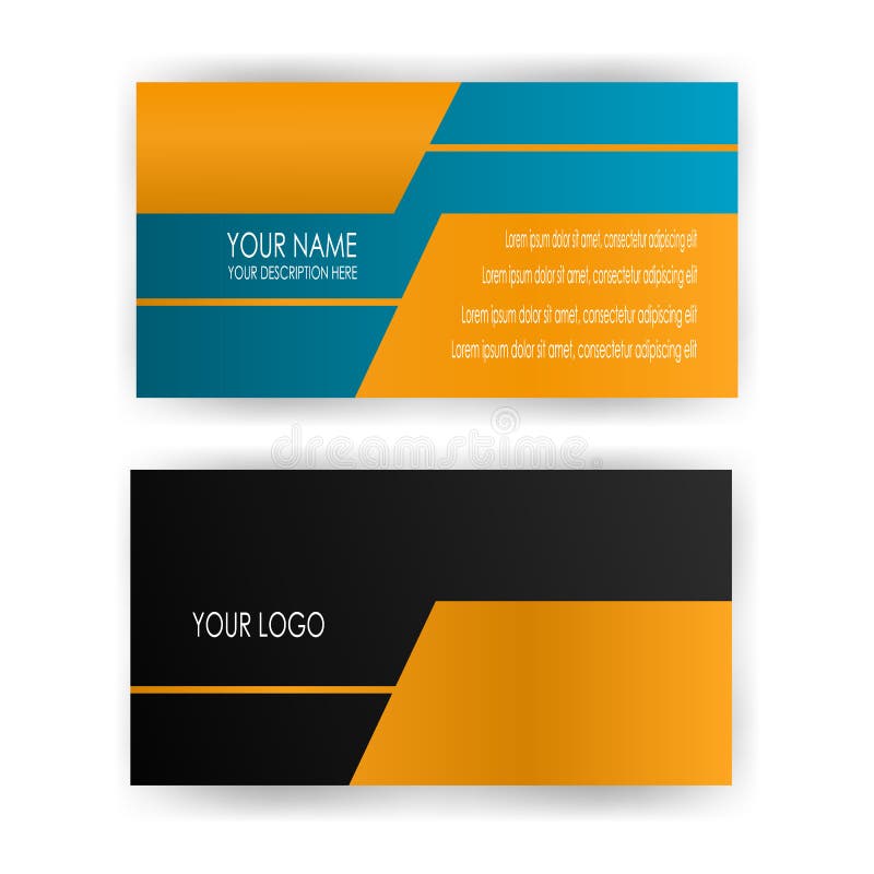 Clean Business Card Template Illustration Vector Isolated Background ...