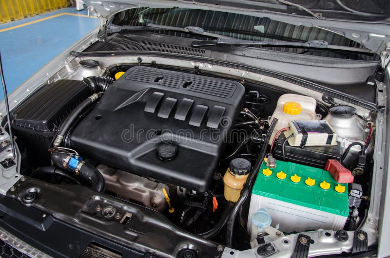 Clean car engine stock image. Image of fuel, fast, modern - 110985231