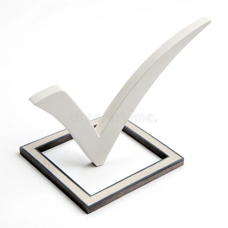 Checkbox Mark Isolated on White Background Stock Illustration ...