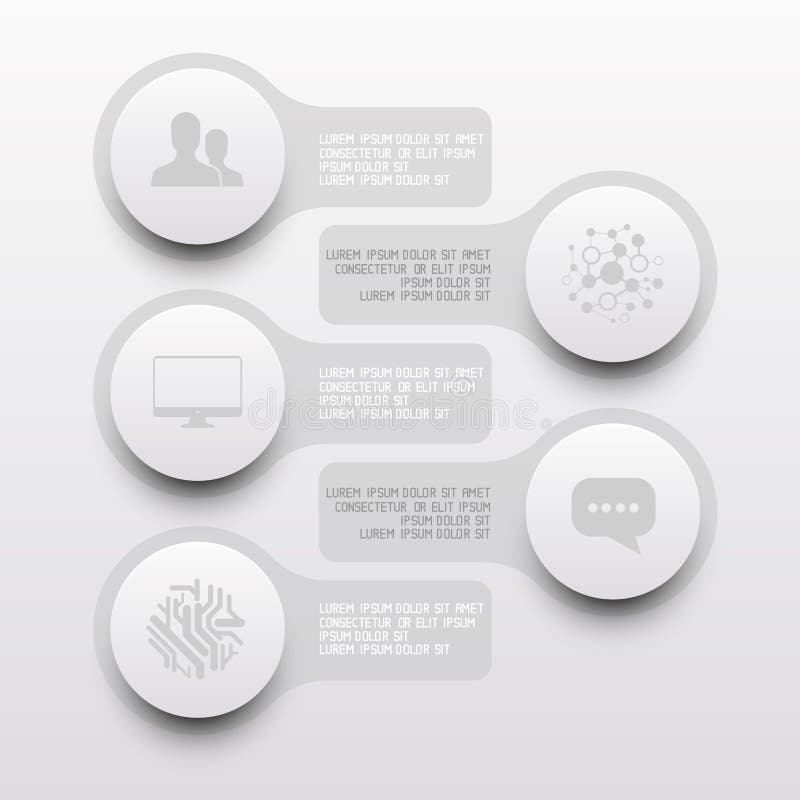 Clean Circle Infographic Elements Stock Vector - Illustration of clean ...