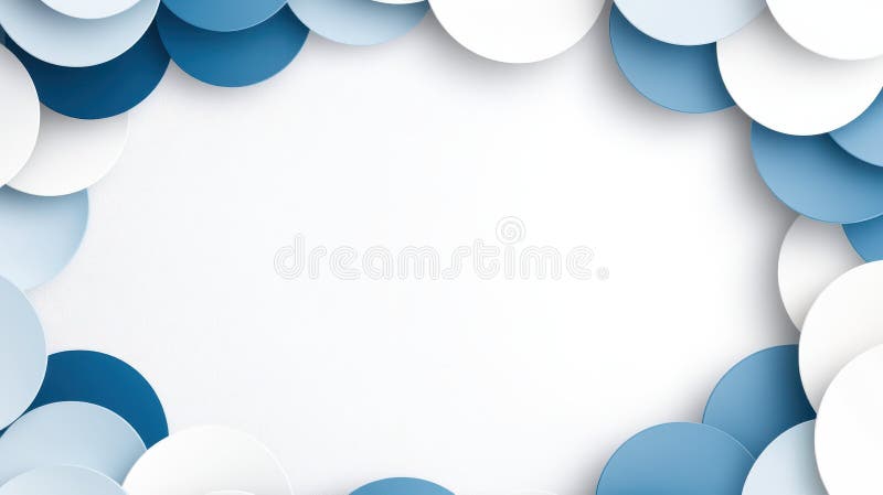 Clean Circular Wave Patterns in Blue and White Create Modern Design ...