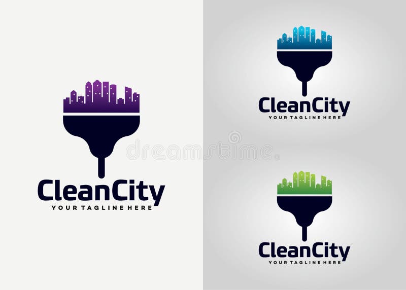Clean City Logo Design Template Inspiration Stock Vector - Illustration ...