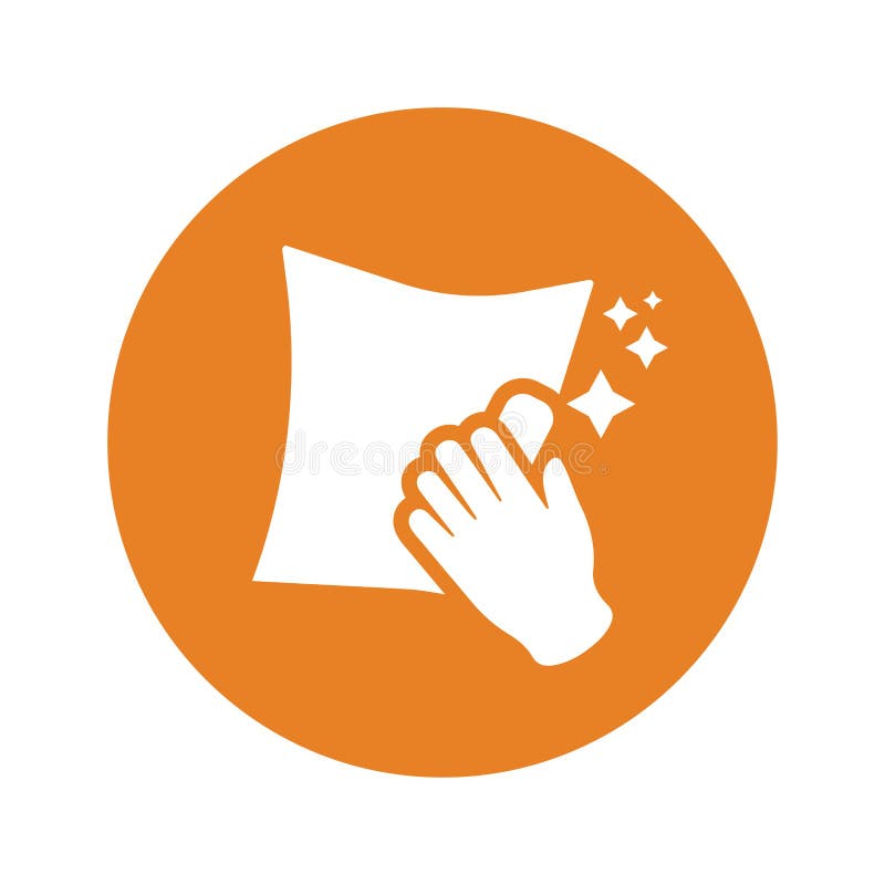 Clean, Cleaning, Cloth Icon. Orange Color Vector EPS Stock Vector ...