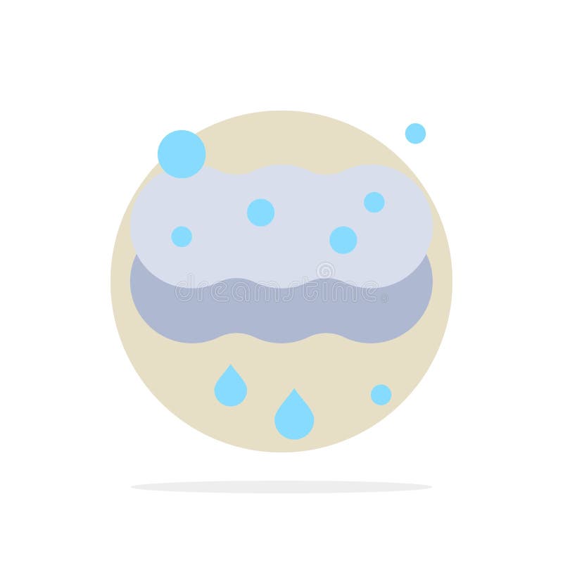 Clean, Cleaning, Sponge, Wash Abstract Circle Background Flat Color ...