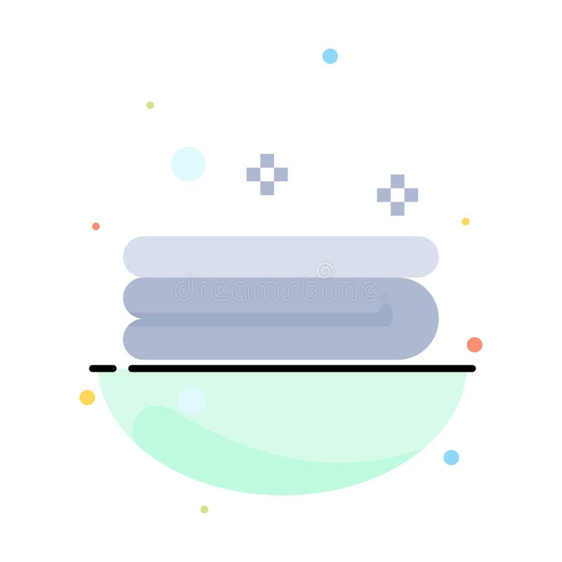 Clean, Cleaning, Towel Abstract Flat Color Icon Template Stock Vector ...