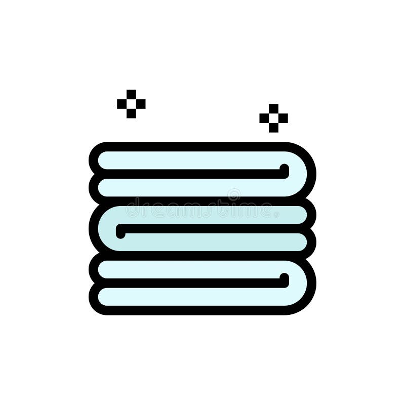 Clean, Cleaning, Towel Flat Color Icon. Vector Icon Banner Template ...