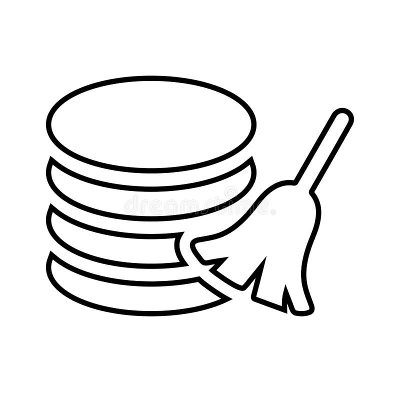 Clean, Cleansing, Server Outline Icon. Line Art Vector Stock ...