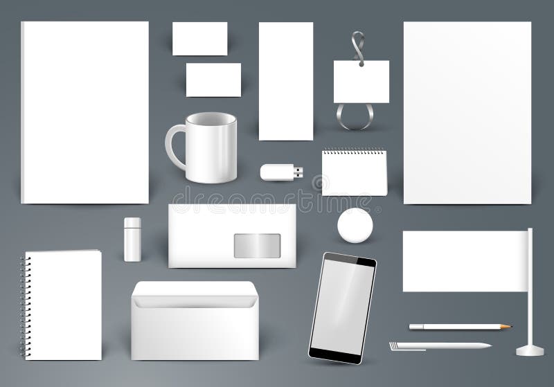 Clean and Clear Corporate Identity Template Stock Vector - Illustration ...