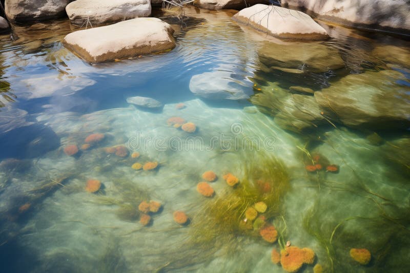 Clean, Clear Water Flowing from a Natural Spring Stock Photo - Image of ...