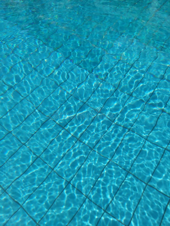 Clean Clear Water in the Pool. the Surface of the Pool Water Stock ...