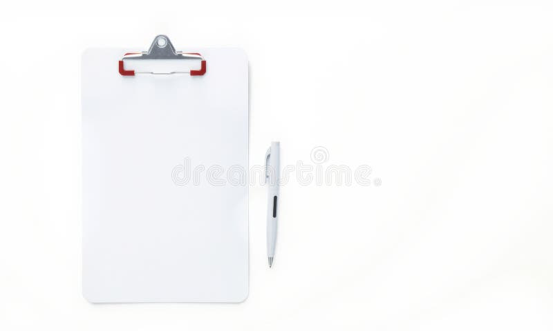 Clean Clipboard Mockup with Pen on White Background, Ideal for ...