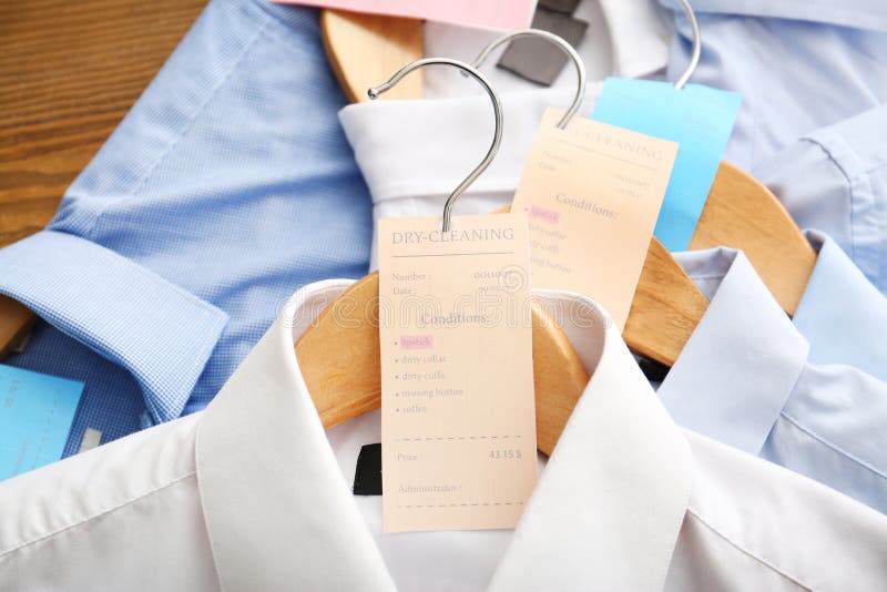 Clean Clothes after Dry-cleaning Stock Image - Image of ready, note ...