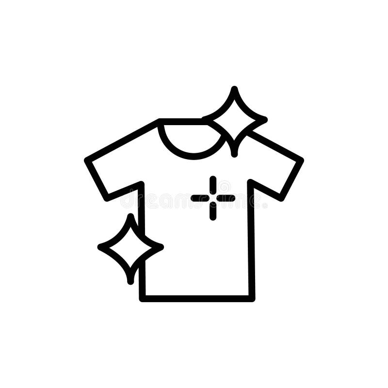 Clean Clothes Icon Thin Line Art Isolated Stock Illustration ...