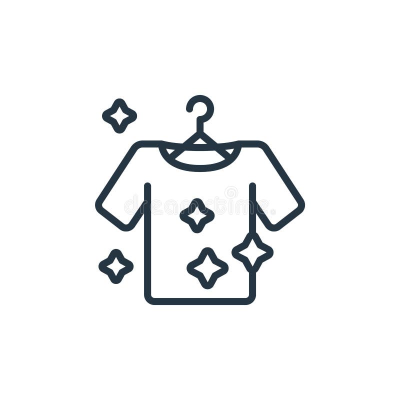 Clean Clothes Vector Icon Isolated on White Background. Outline, Thin ...