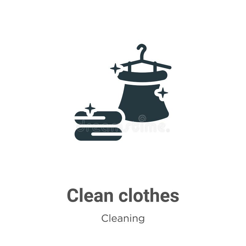 Clean Clothes Vector Icon on White Background. Flat Vector Clean ...