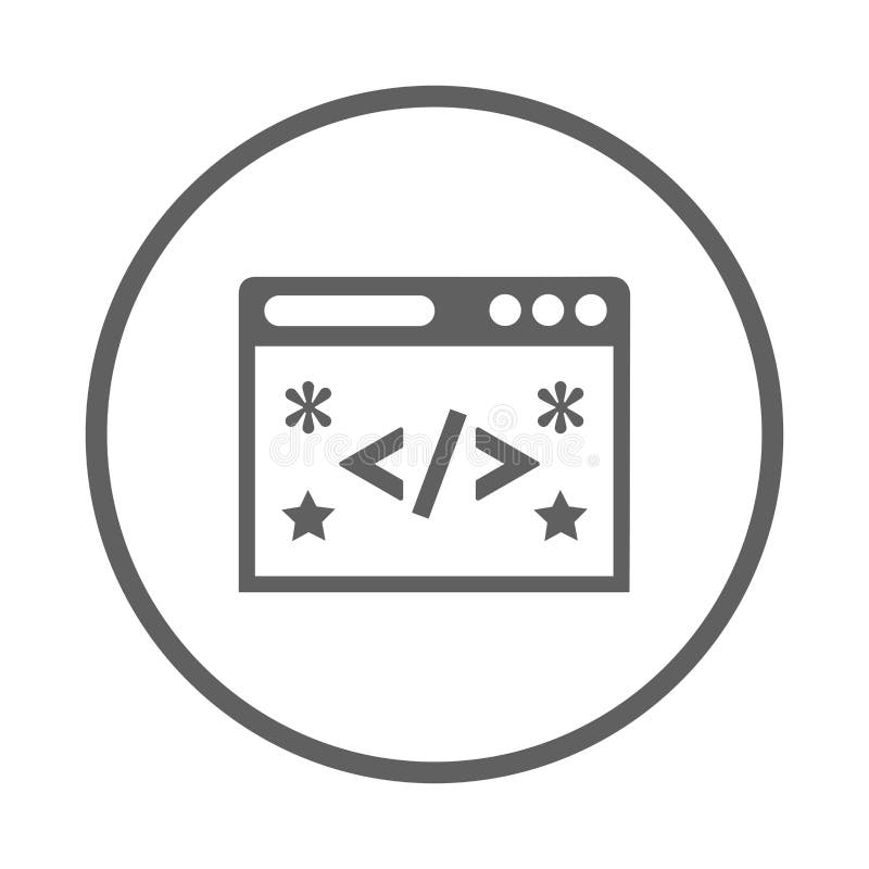 Clean, Code, Coding, Icon. Simple Vector Design. Stock Vector - Illustration of finance ...