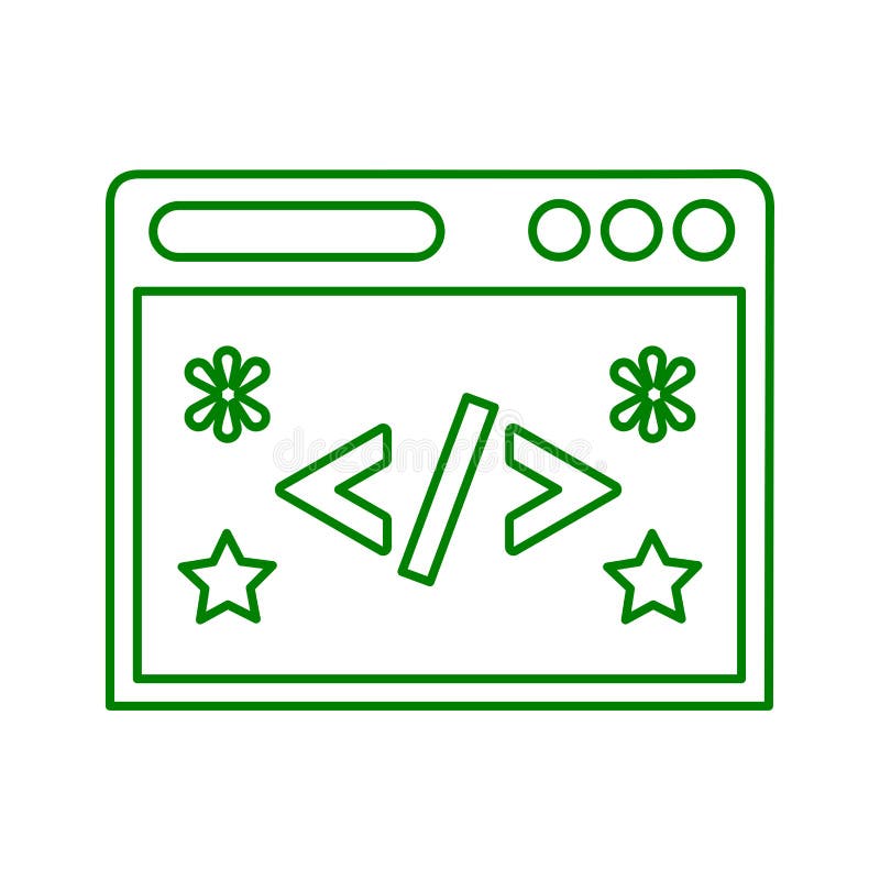 Clean Code, Code, Design Line Icon. Outline Vector Stock Illustration ...