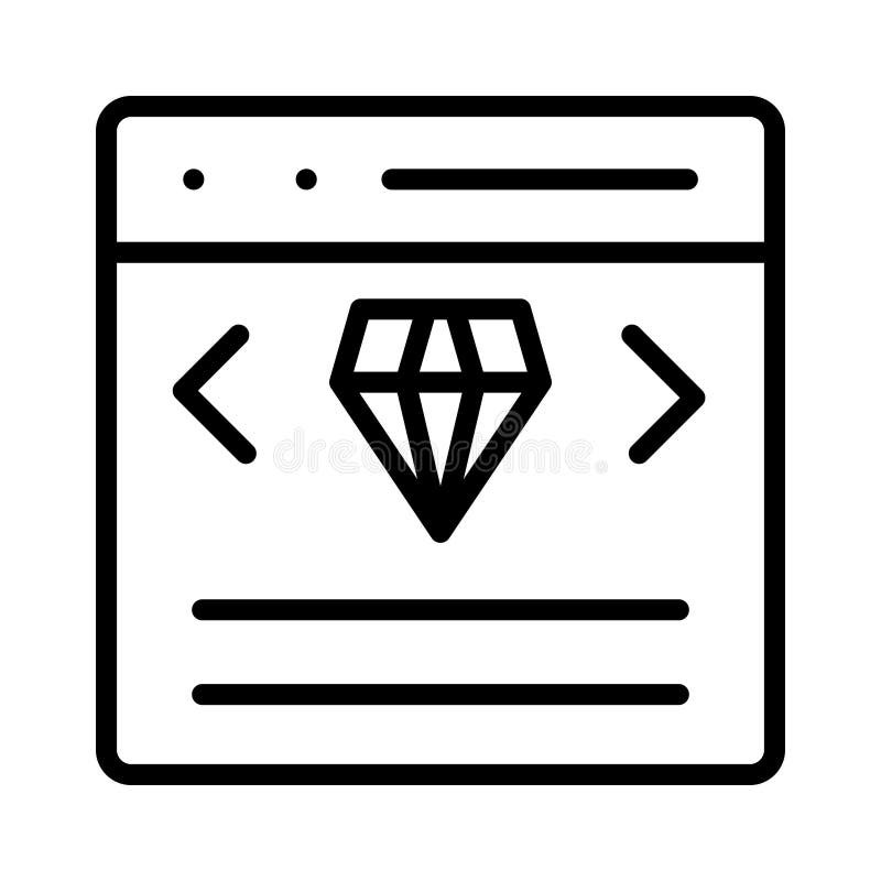 Programming Isolated Icon. Simple Element Illustration from Concept Icons. Programming Editable ...