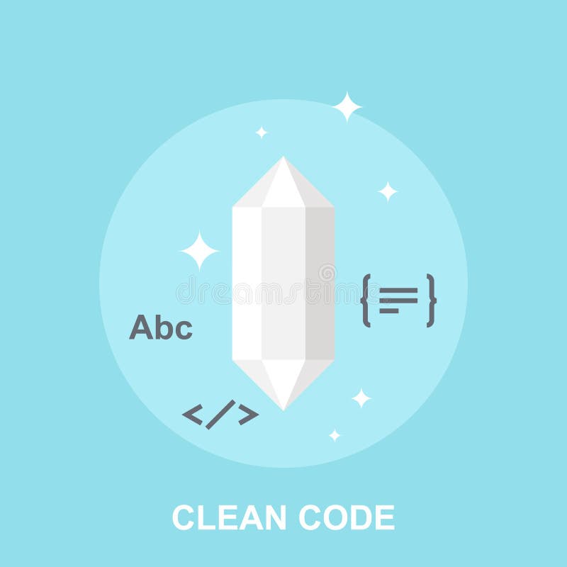 Clean Code Vector Illustration Concept Stock Vector - Illustration of ...