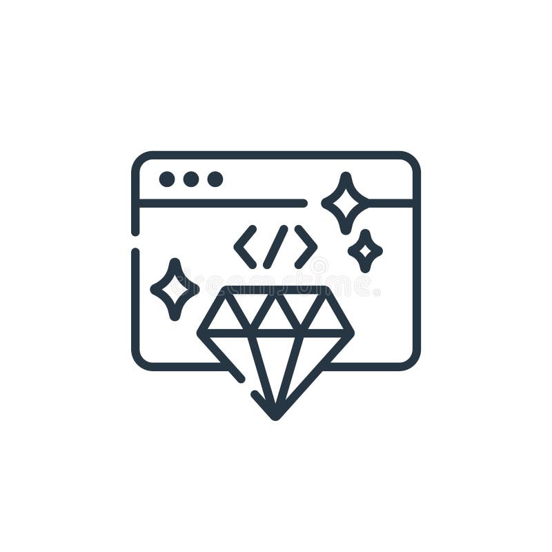 Clean Coding Icon Vector From Programming Concept Thin Line