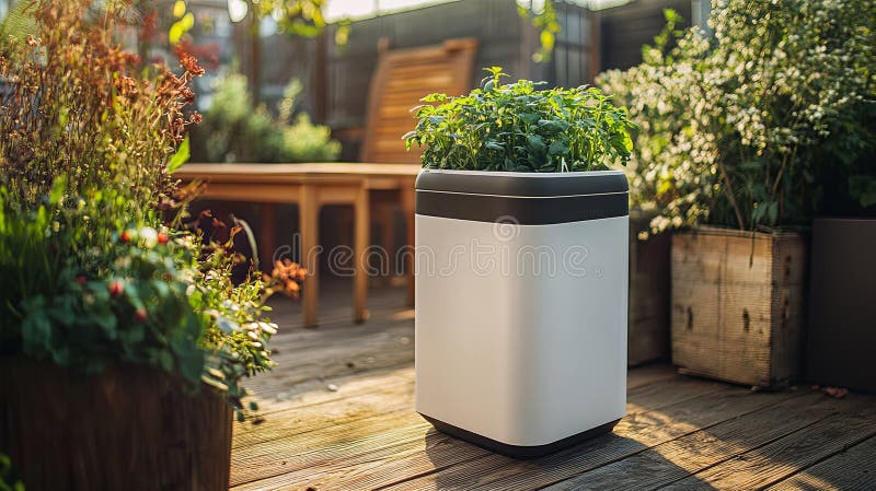 A Clean Compact Compost Bin Styled for Modern Urban Gardening. Picture ...