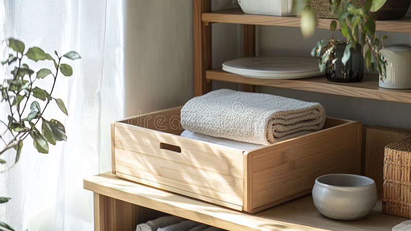 A Clean Compact Storage Crate Styled for Small-space Organization Stock ...