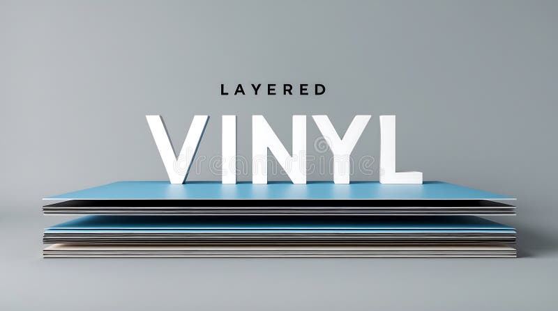 Layered Vinyl Typography Showcasing Modern Design Techniques and ...