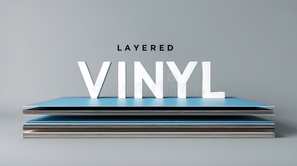 Layered Vinyl Typography Showcasing Modern Design Techniques and ...