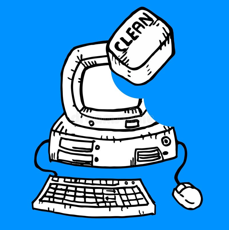 Clean Computer Repair Icon and Business Design Vector Stock Vector ...