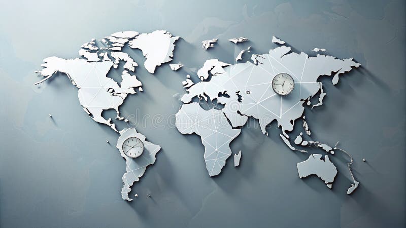 A Clean and Concise World Time Zone Map Visualizing Global Time ...