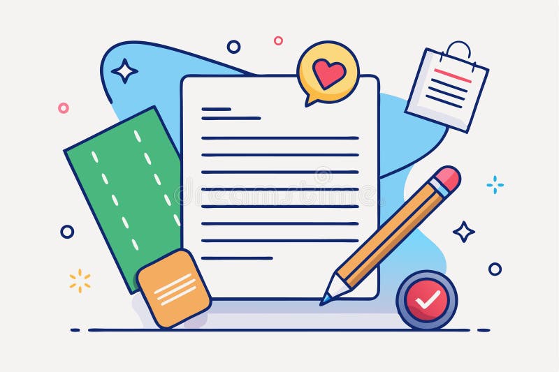 A Clean Contract Layout Features a Pen Alongside Note Cards and ...