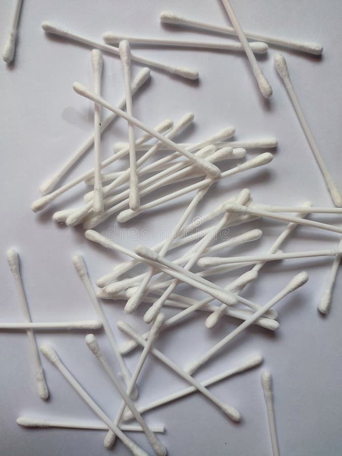 Clean Cotton Bud Isolated on White. Hygienic Accessory Stock Photo ...