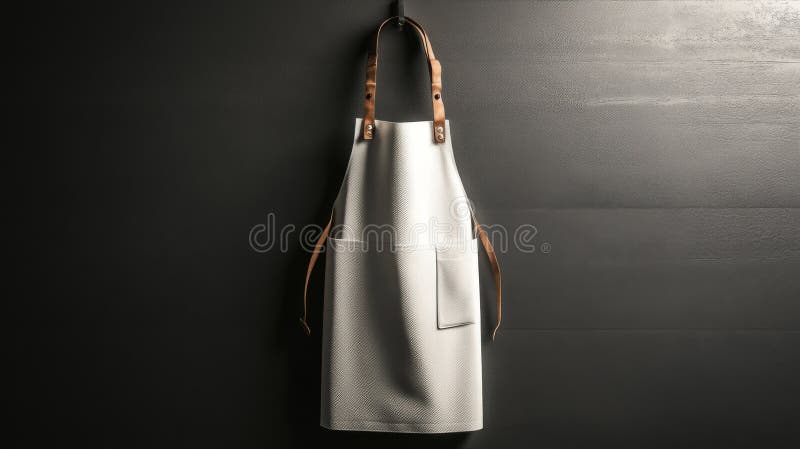 Clean and Crisp Plain White Apron Mockup on a Subtle Background, Ready ...